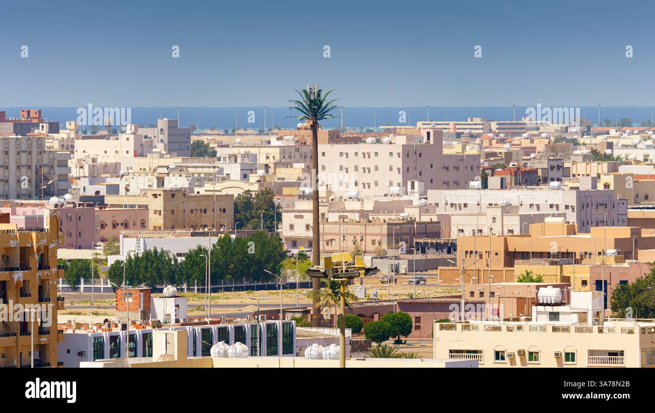 Panoramic, aerial view of Yanbu, Saudi Arabia, at daytime Stock Photo ...