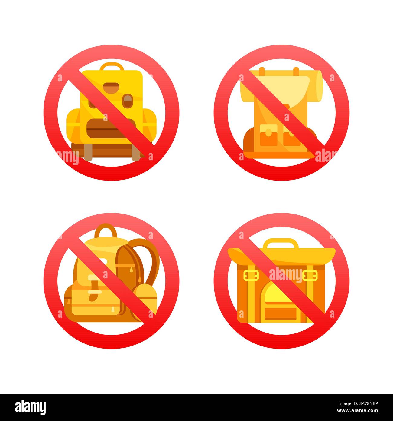No large luggage sign hi-res stock photography and images - Alamy