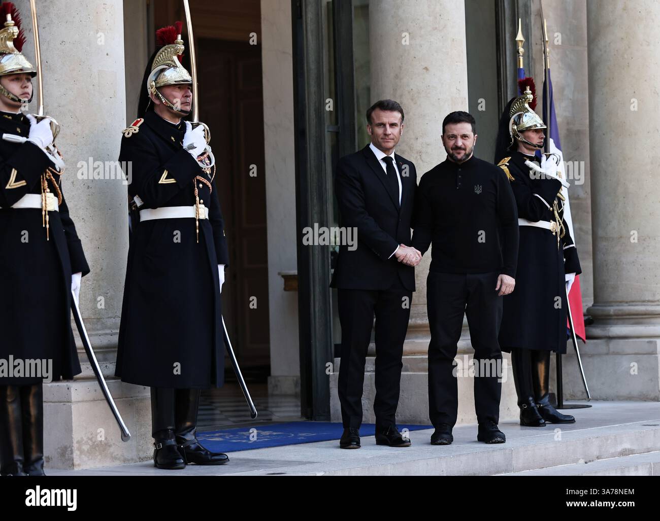 Paris, France. 26th Mar, 2025. French President Emmanuel Macron (3rd L ...