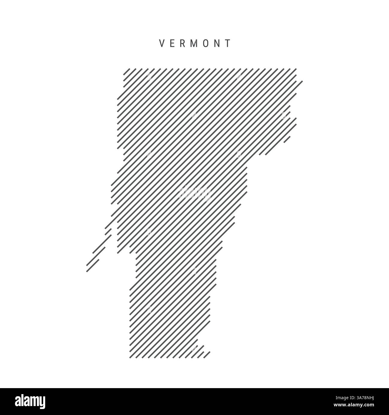Vermont map from pattern of black slanted parallel lines. US state map ...