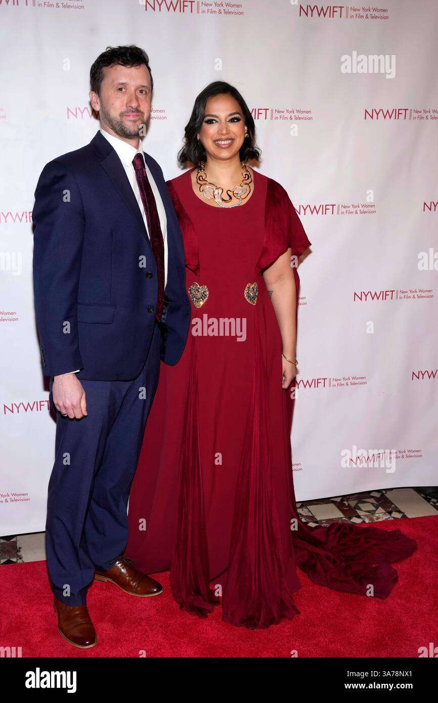 Casey Michel and Versha Sharma attend the New York Women In Film ...