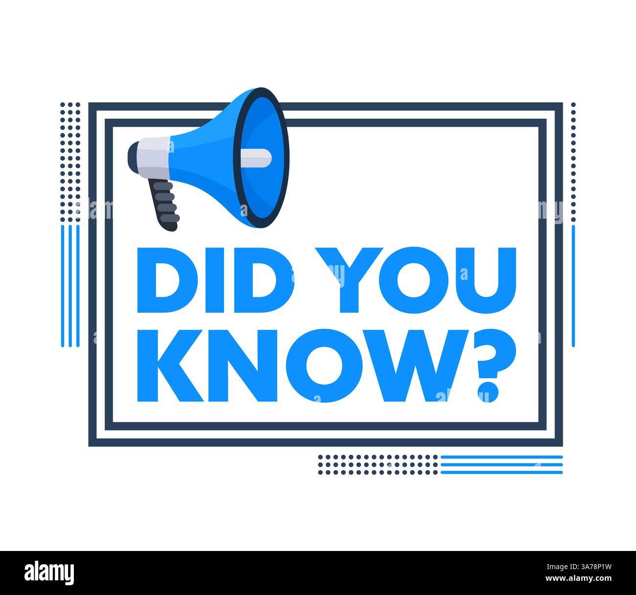 Megaphone Announcing Important Message with Did You Know Text Stock ...