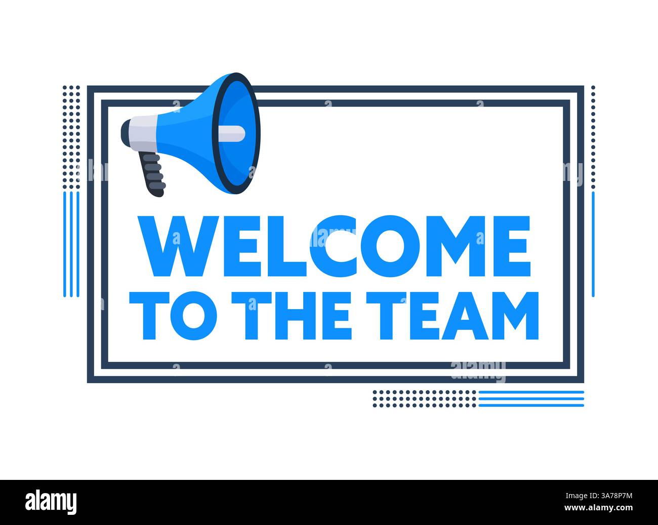 Megaphone Announcing Welcome to the Team Message inside a Speech Bubble Stock Vector Image & Art ...