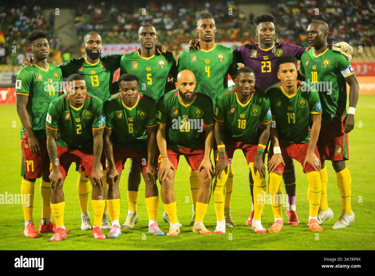 YAOUNDE, CAMEROON - MARCH 24: Cameroon during the Men FIFA World Cup ...