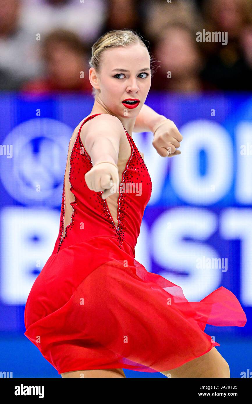 Niina PETROKINA (EST), during Women Short Program, at the ISU World ...