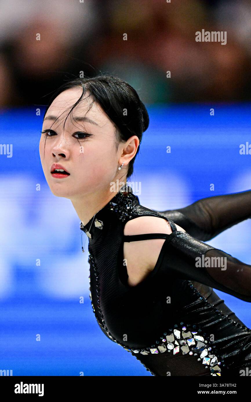 Chaeyeon KIM (KOR), during Women Short Program, at the ISU World Figure ...