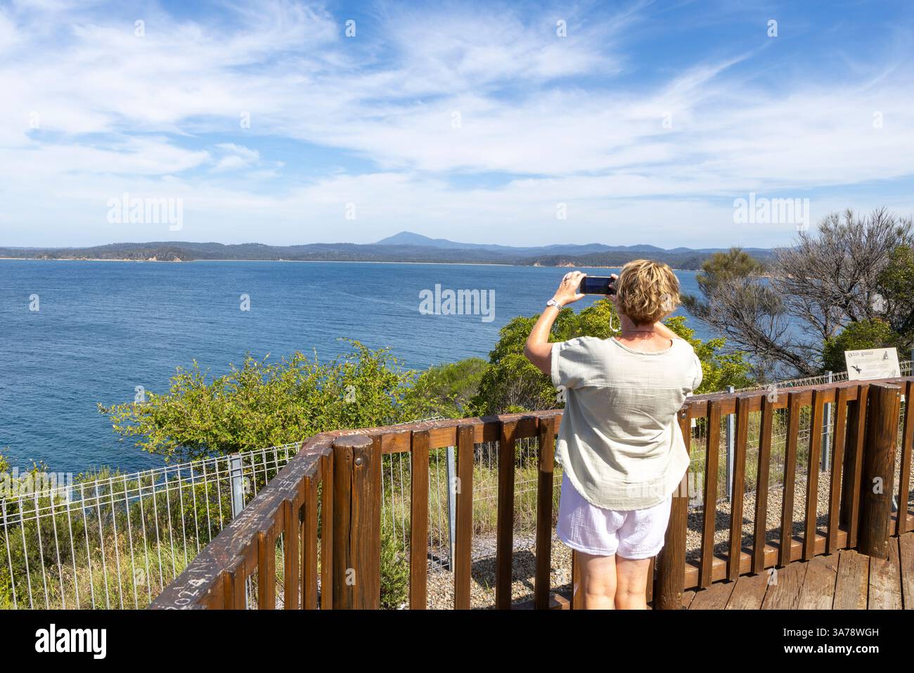Eden lookout at Rotary park, model released 50's woman taking ...