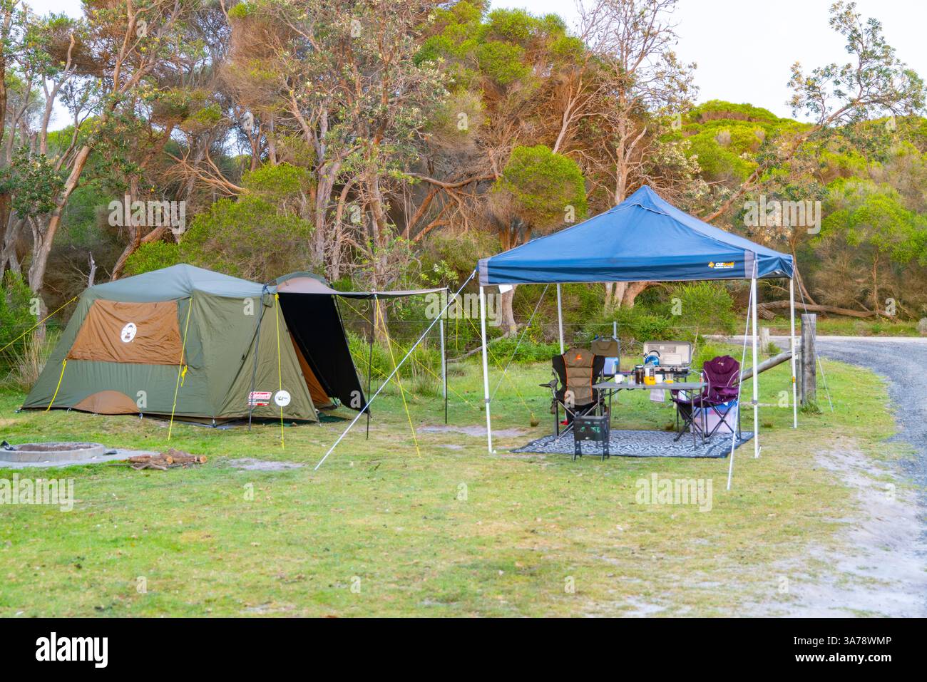 Mimosa Rocks national park, tent camping set up in Gillard's beach ...