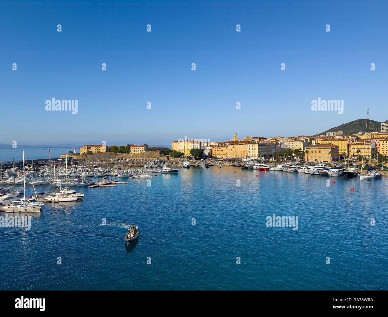 Ajaccio, Corsica, France July 8, 2024: Yacht harbor at SW end of ...