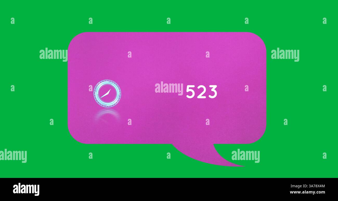 Vibrant green neon speech bubble hi-res stock photography and images ...