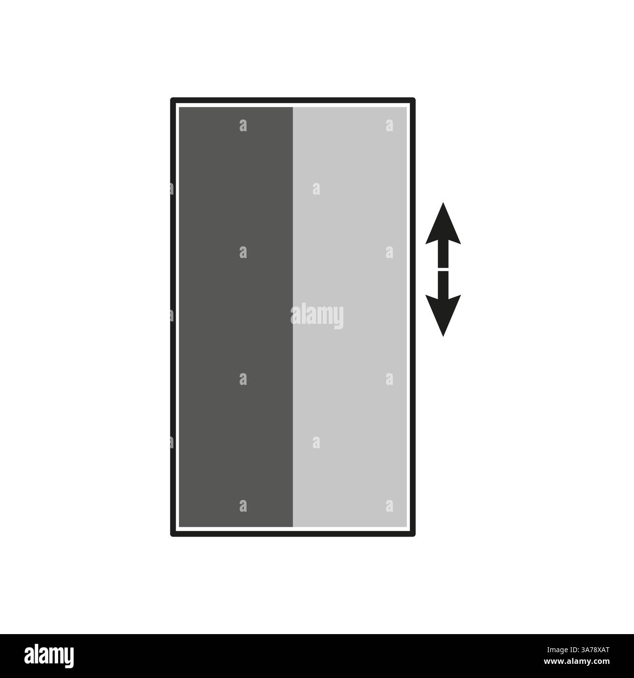 Height measurement symbol. Vertical scale icon. Simple directional ...