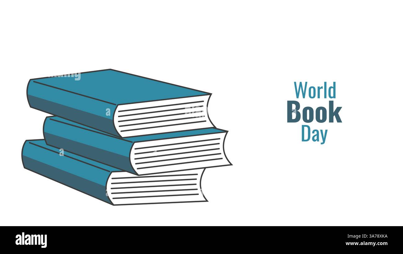 International Book Day literacy day Read education. Books stacked ...