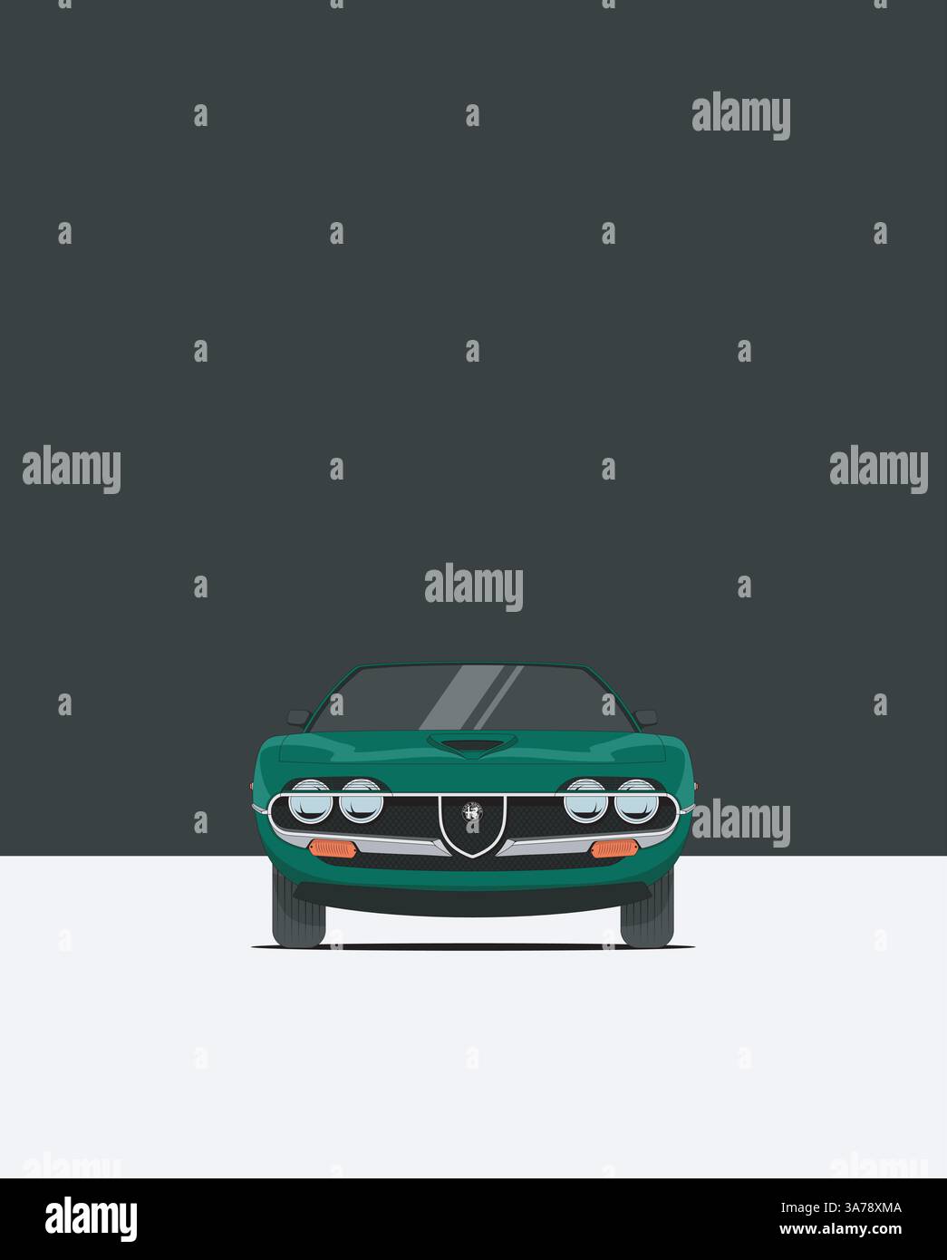 Italy, 1970-1977: Alfa Romeo Montreal. Classic italian car. Vector ...