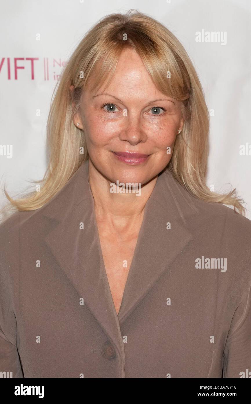 Pamela Anderson attends the New York Women In Film & Television's 45th ...