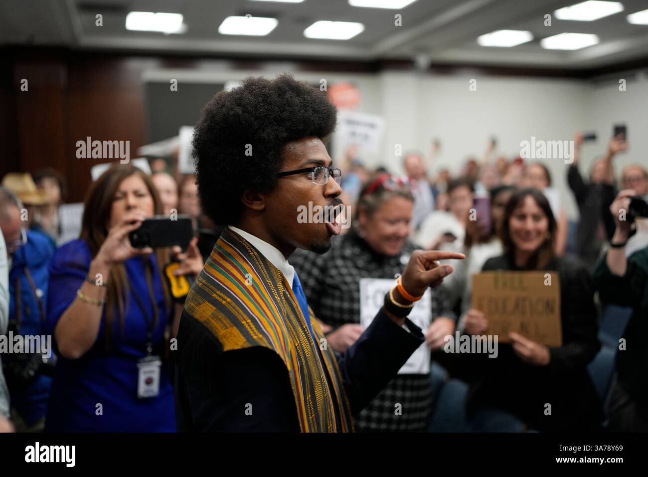 Rep. Justin Pearson, D-Memphis, speaks after a bill that would deny ...