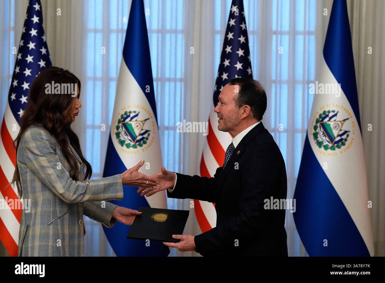 Homeland Security Secretary Kristi Noem and Minister of Justice and ...