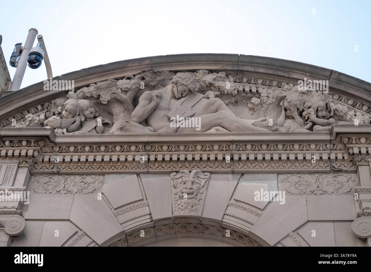 View of exterior of The Frick Collection after extensive renovation ...