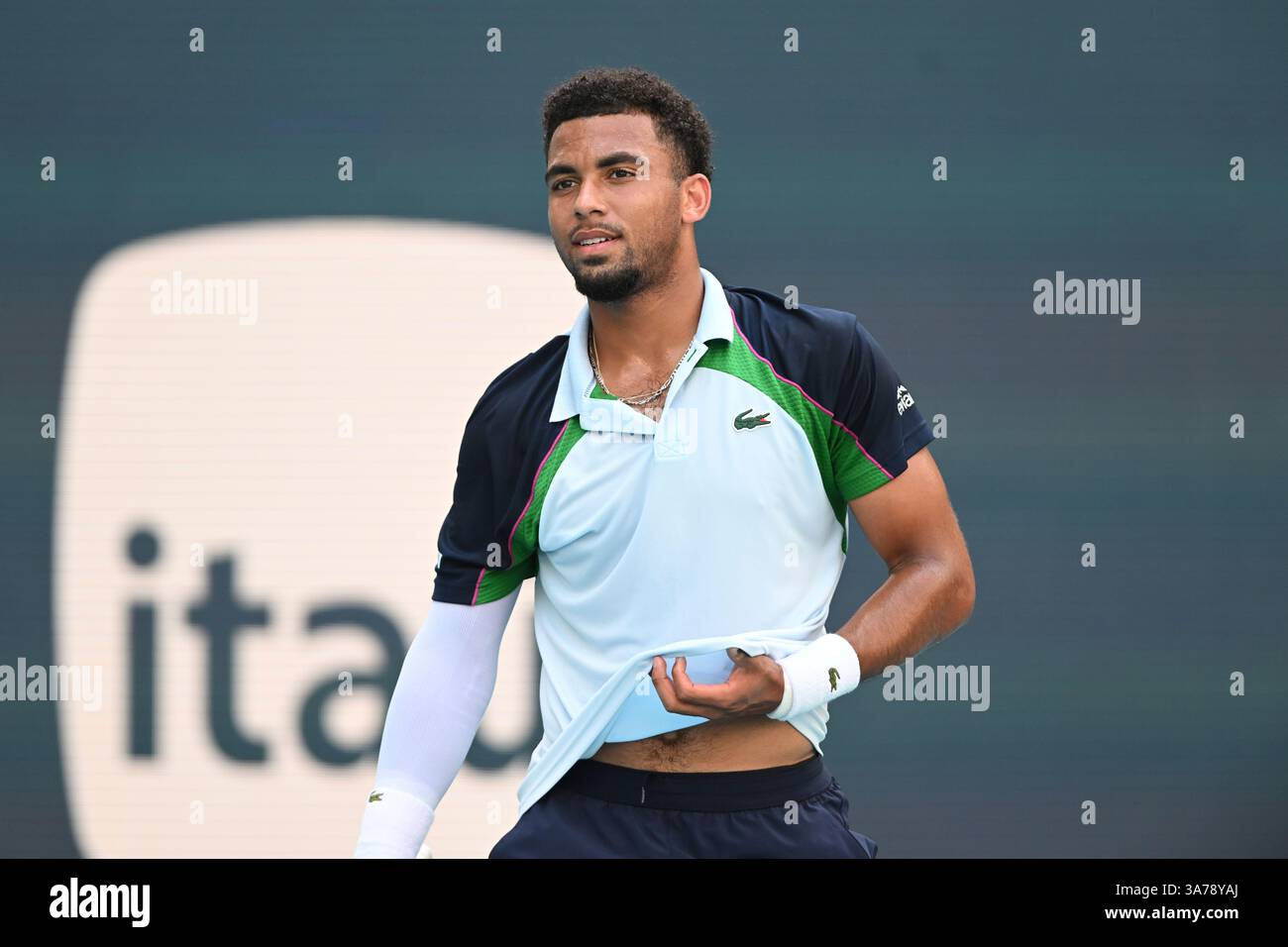 MIAMI GARDENS, FL - MARCH 26: Arthur Fils (FRA) iin action during the ...