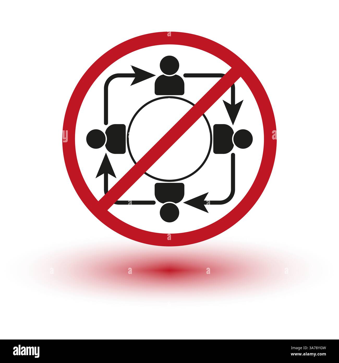 No data exchange. Prohibited communication cycle. Forbidden process ...