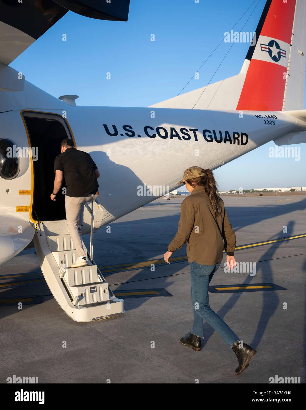 Department of Homeland Security (DHS) Secretary Kristi Noem receives an ...