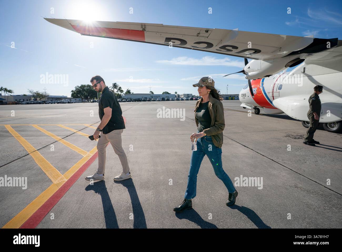 Department of Homeland Security (DHS) Secretary Kristi Noem receives an ...