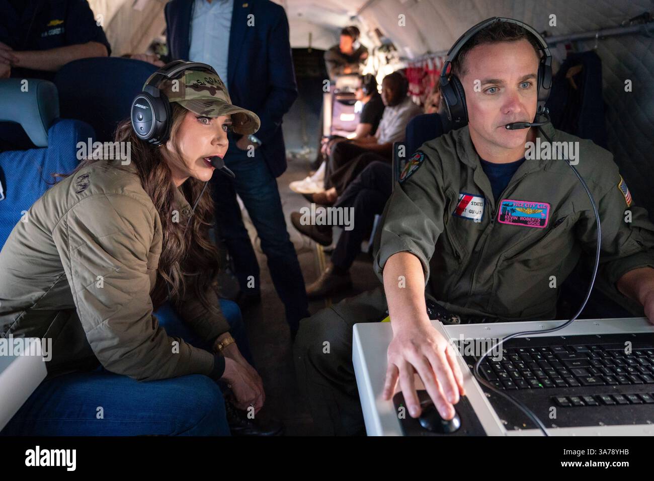 Department of Homeland Security (DHS) Secretary Kristi Noem receives an ...