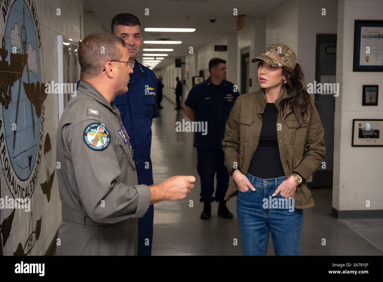 Department of Homeland Security (DHS) Secretary Kristi Noem receives an ...