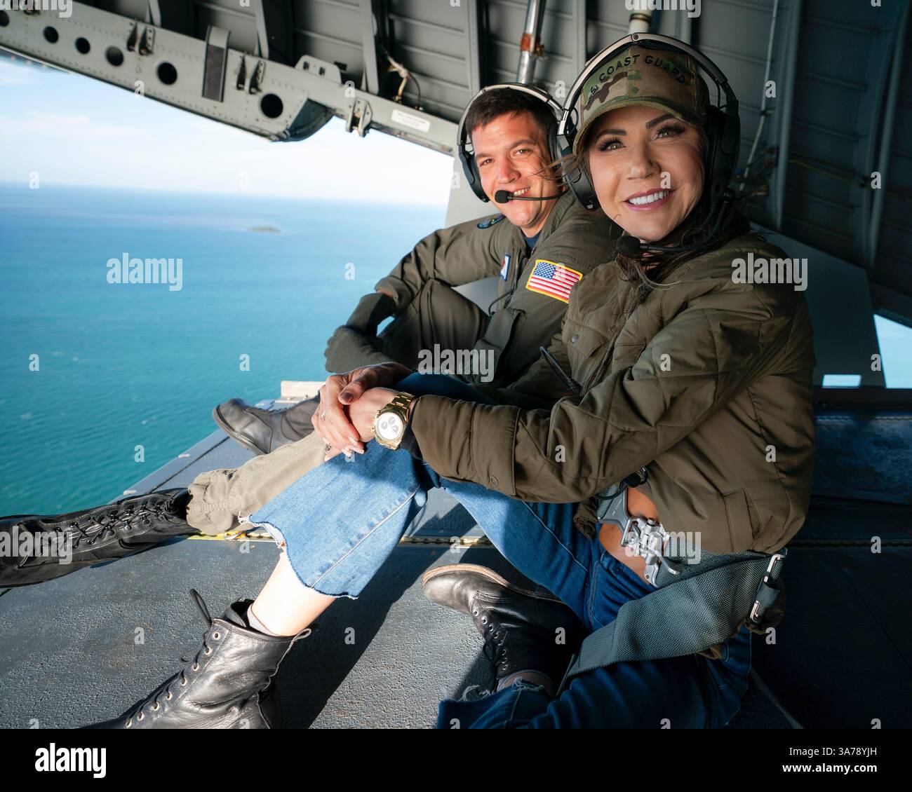 Department of Homeland Security (DHS) Secretary Kristi Noem receives an ...