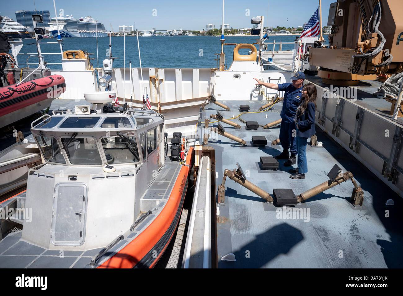 Department of Homeland Security (DHS) Secretary Kristi Noem receives a ...