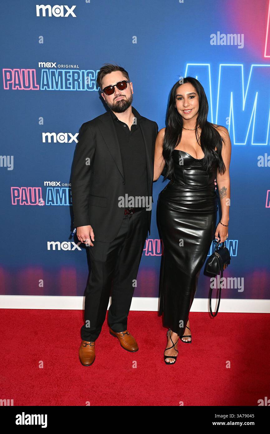 Nick Boak and Marina attends the Premiere of "Paul American" at Tempo ...