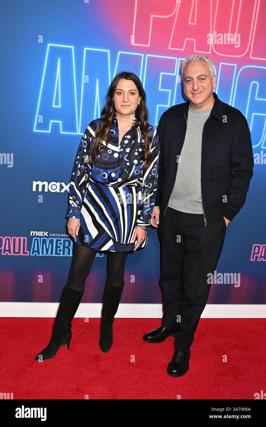 Sarina Roma and Andrew Fried attends the Premiere of "Paul American" at ...