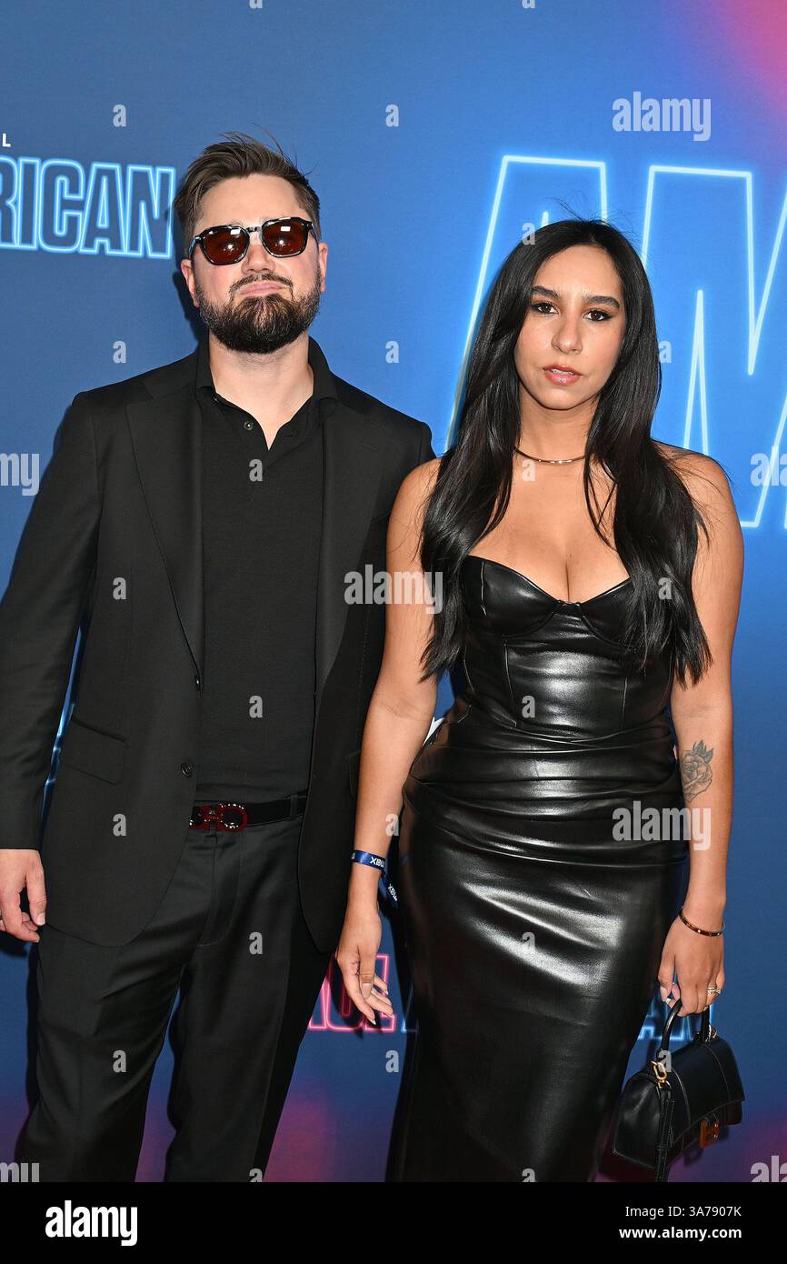 Nick Boak and Marina attends the Premiere of "Paul American" at Tempo ...