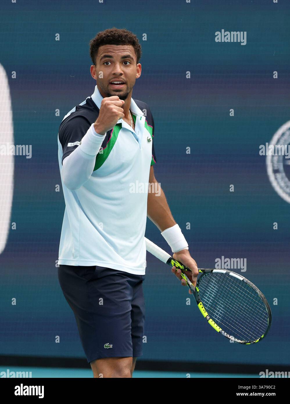 MIAMI GARDENS, FLORIDA - MARCH 26: Arthur Fils of France celebrates his ...