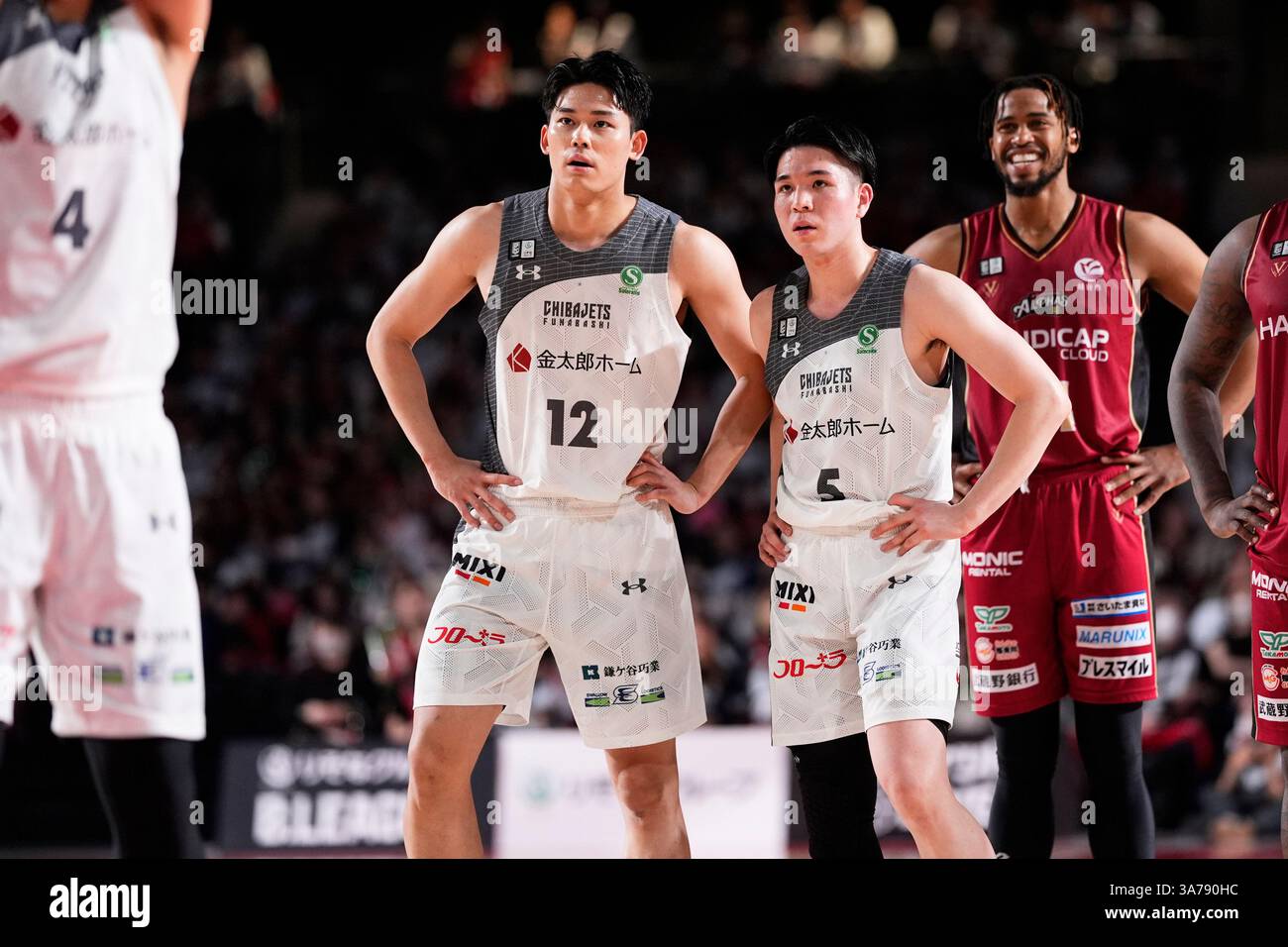 Chiba, Japan. 26th Mar, 2025. (L-R) Ren Kanechika, Riku Segawa (Jets ...