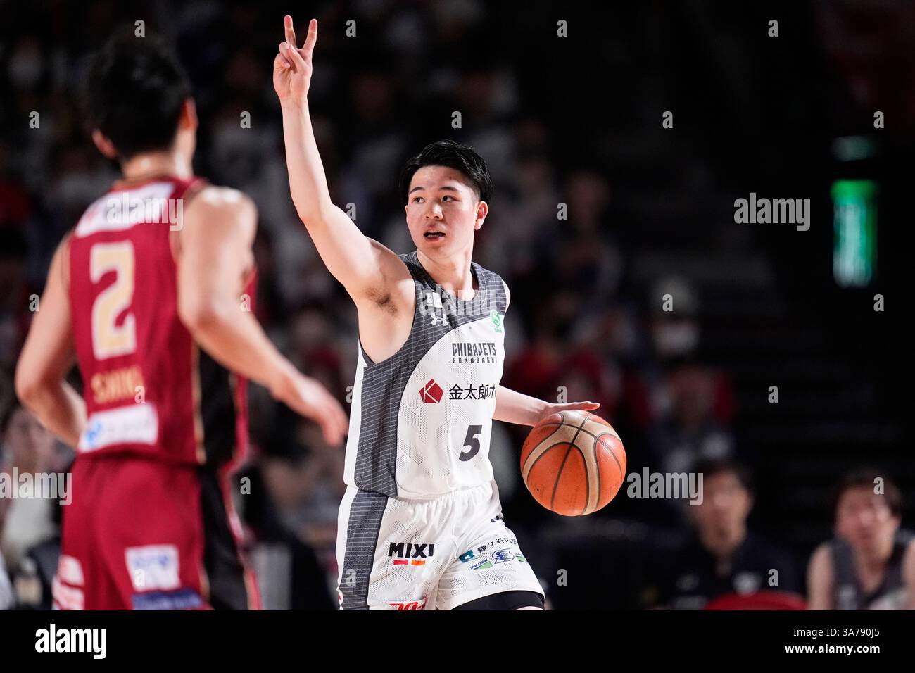Riku Segawa (Jets), MARCH 26, 2025 - Basketball : 2024-25 B.LEAGUE B1 game between Chiba Jets 74 ...