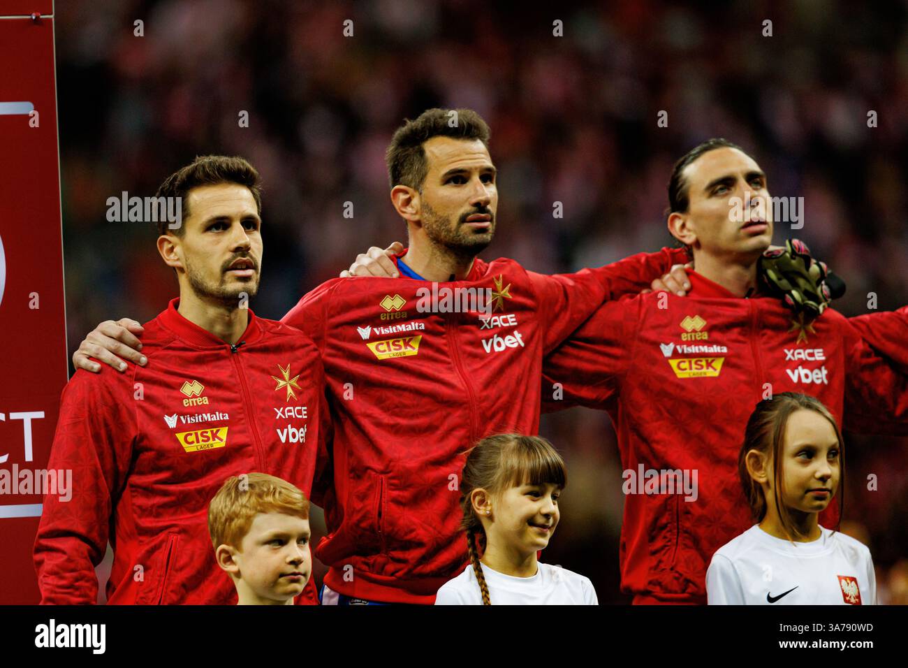 Matthew Guillaumier, Henry Bonello and Alexander Satariano seen during ...