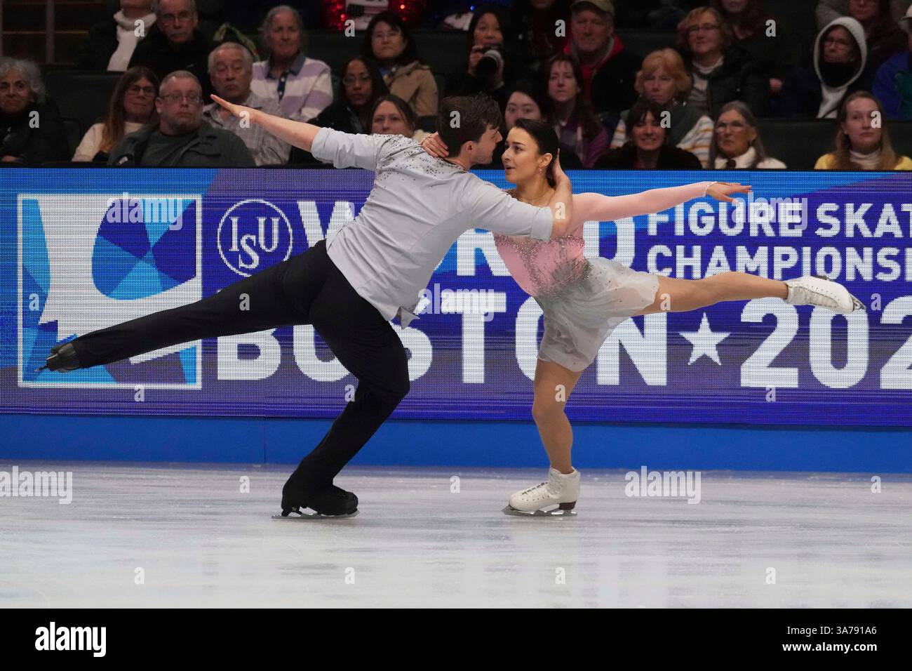 Daria Danilova and Michel Tsiba, of the Netherlands, perform during ...