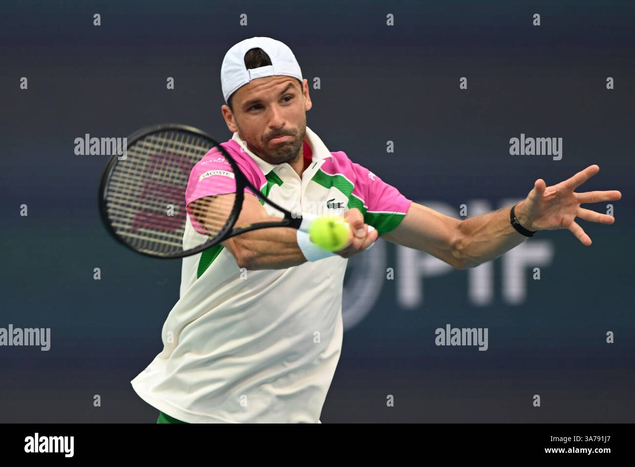 MIAMI GARDENS, FL - MARCH 26: Grigor Dimitrov (BUL) during the men's ...