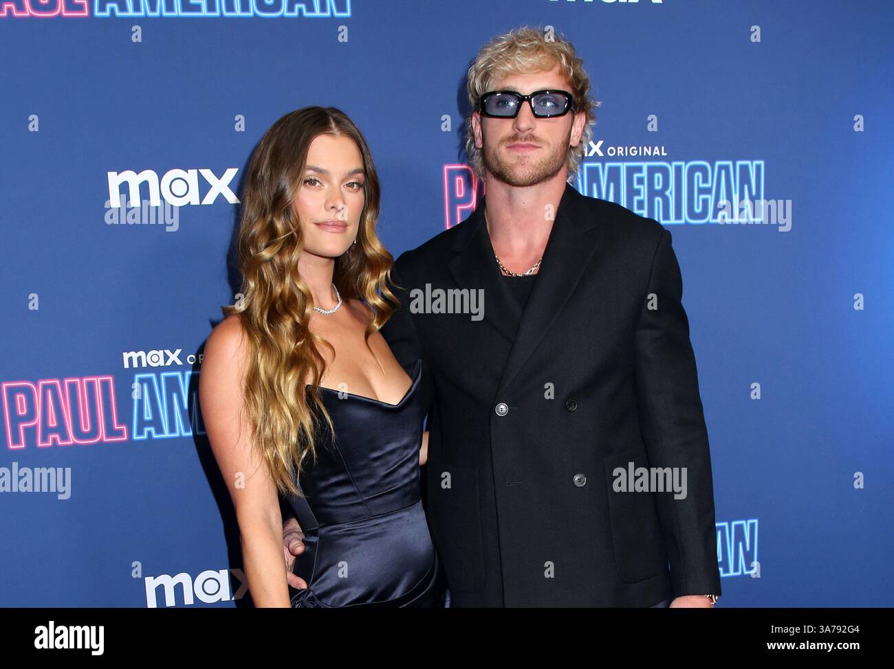 Nina Agdal and Logan Paul attending Max's 'Paul American' New York ...