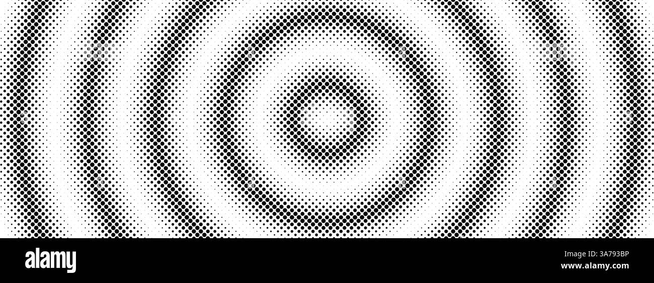 Halftone circle background. Black and white dotted circular gradient ...