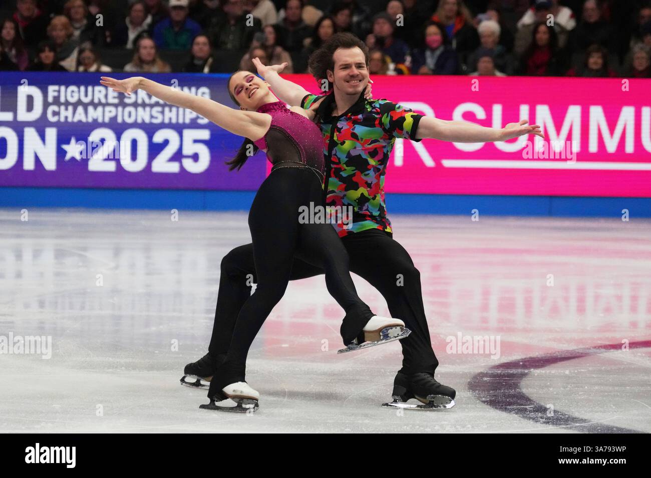 Maria Pavlova and Alexei Sviatchenko, of Hungary, perform during their ...