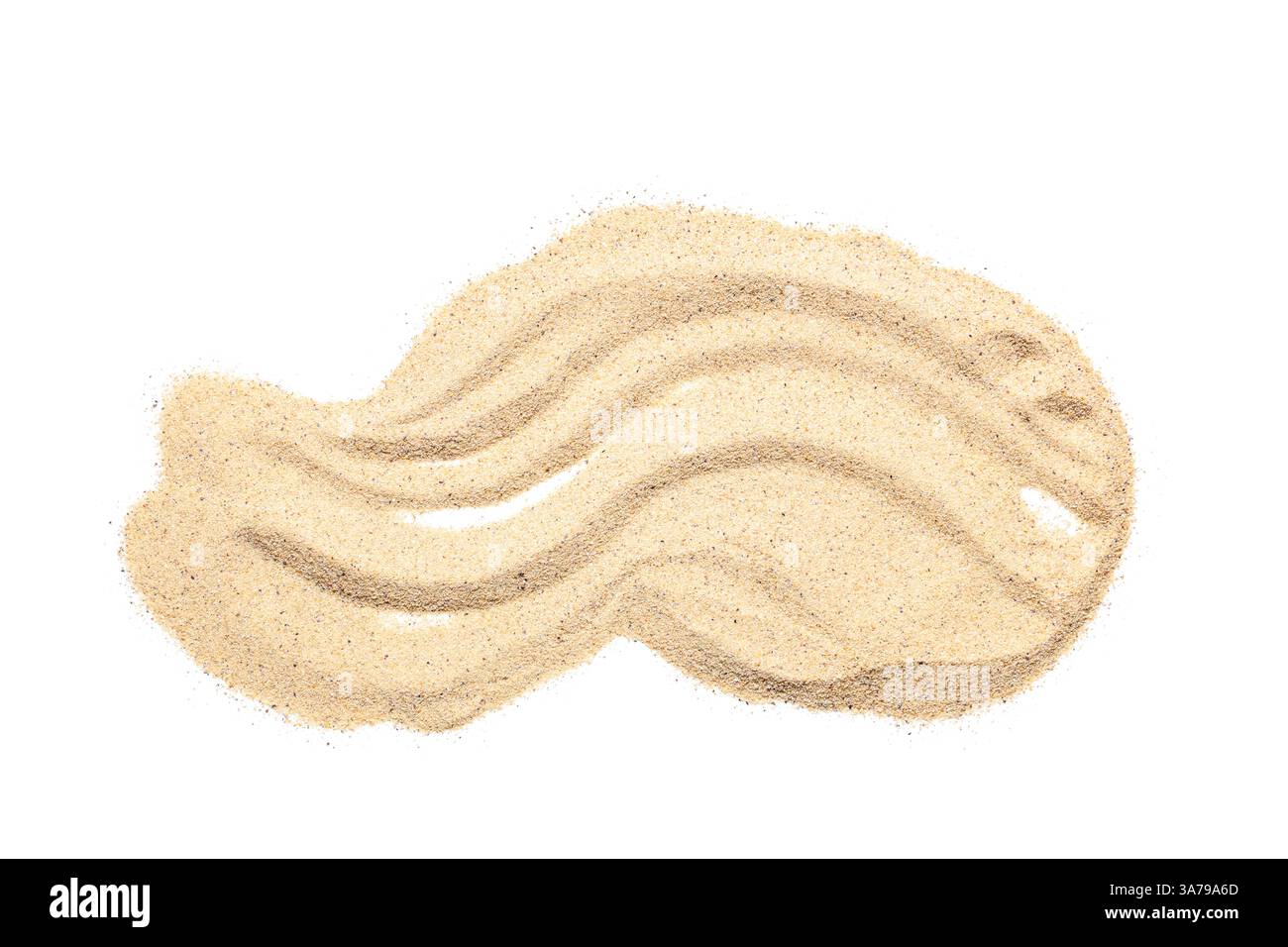 Light beach sand with lines on white background Stock Photo - Alamy