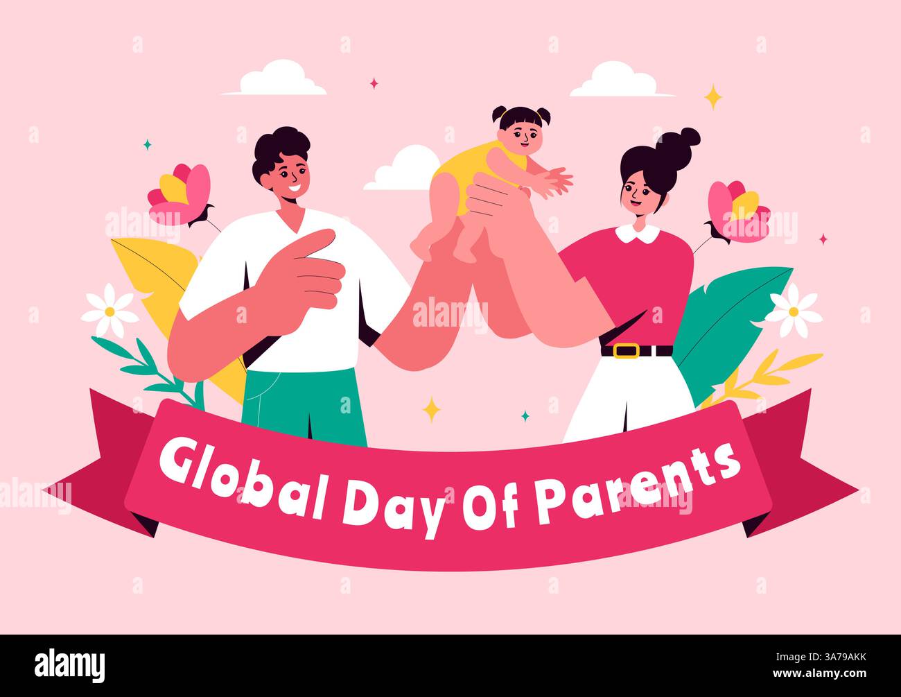 Global Day of Parents Vector Illustration featuring the Importance of ...