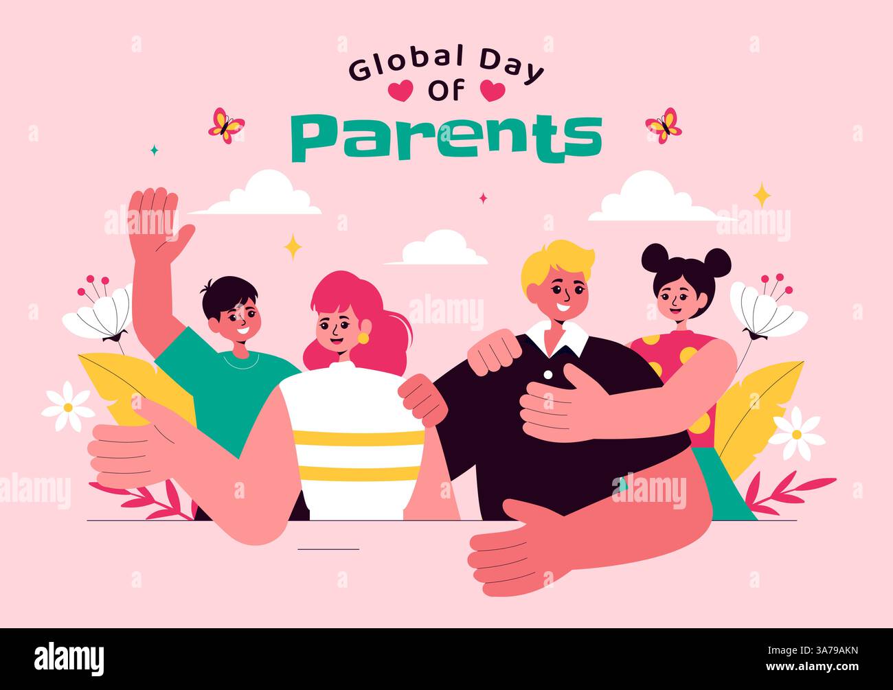 Global Day of Parents Vector Illustration featuring the Importance of ...