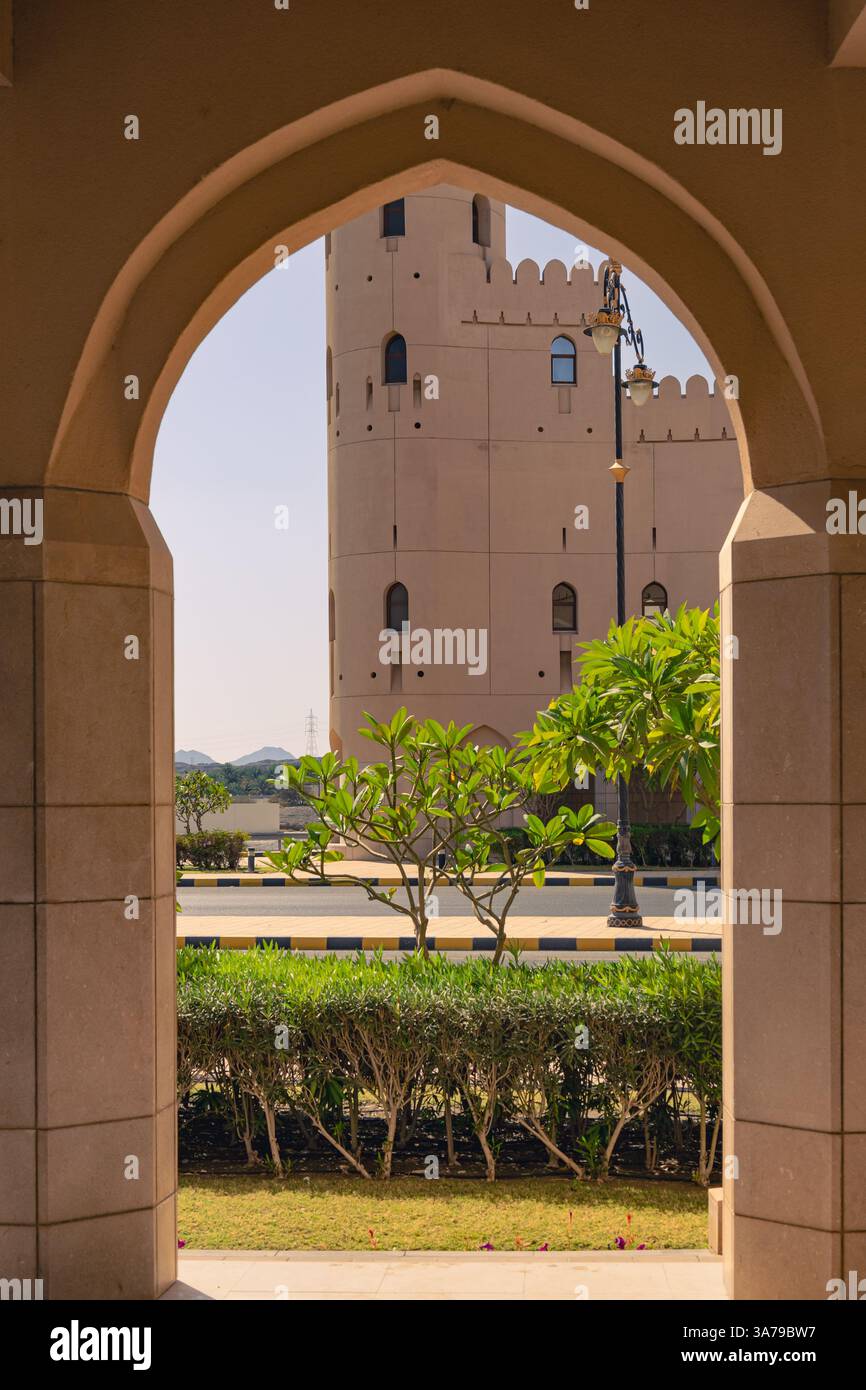 Arab arch on Nizwa Gate. Nizwa, Oman Stock Photo - Alamy