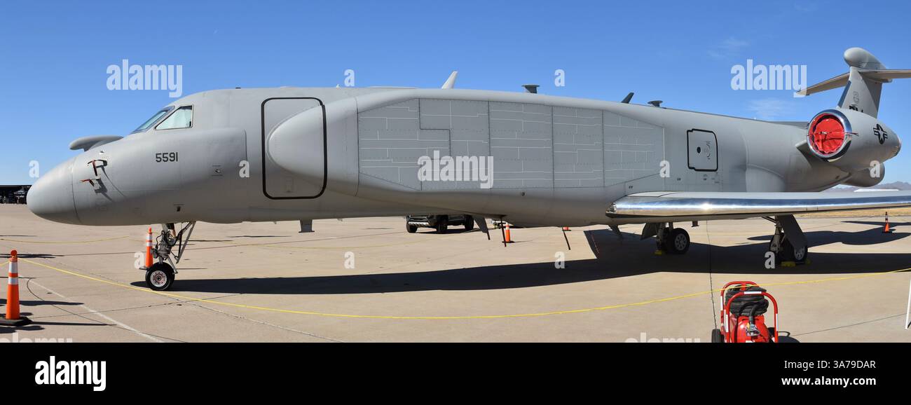 Tucson, AZ, USA - March 22, 2025: A U.S. Air Force EA-37B Compass Call ...