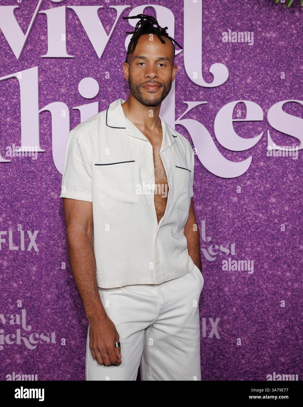 Michael Rishawn attends the premiere of Netflix's "Survival of the ...