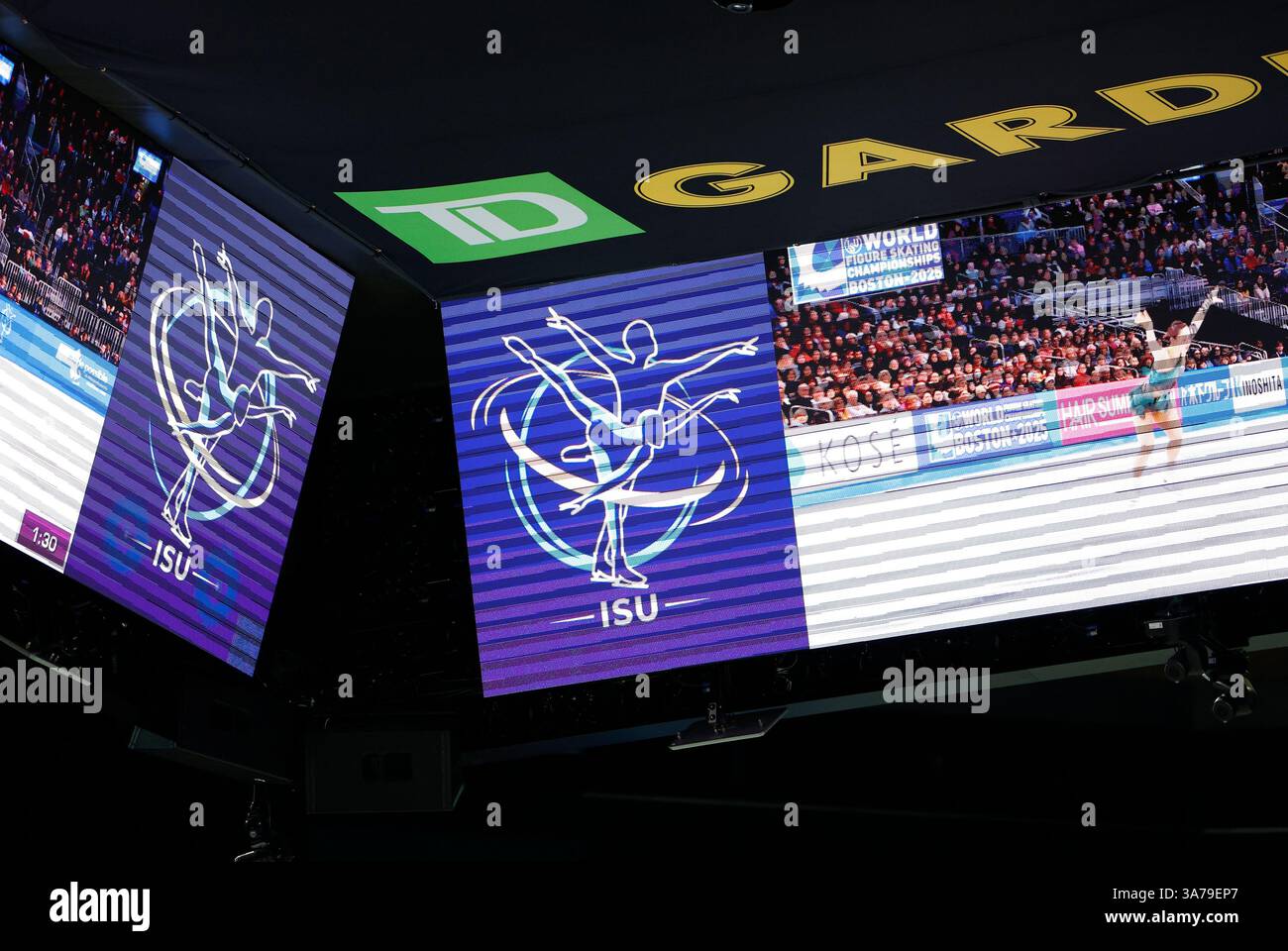 BOSTON, MA - MARCH 26: The new ISU logo was unveiled during the Women's ...