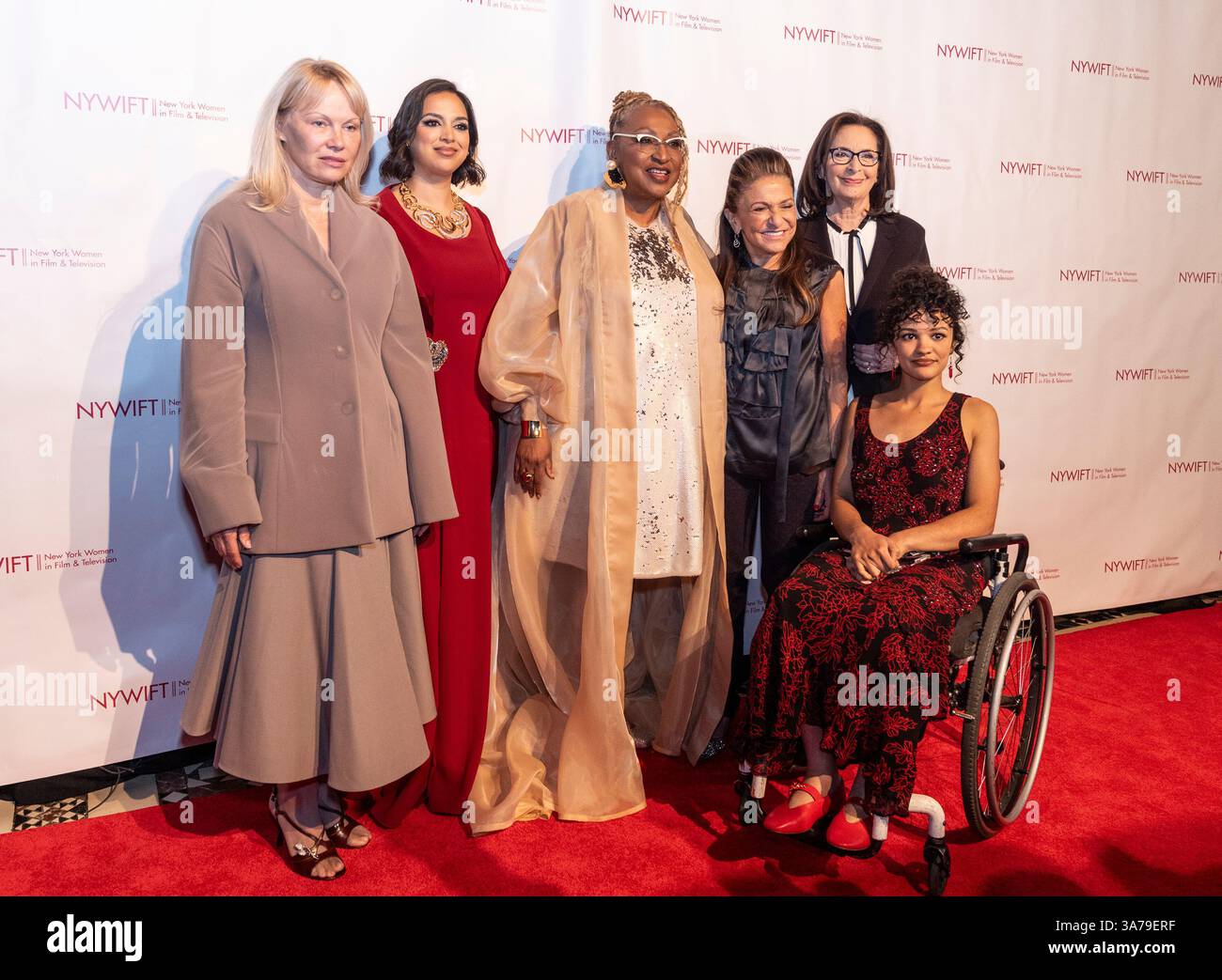 New York, NY, March 26, 2025: Pamela Anderson, Versha Sharma, Lisa ...