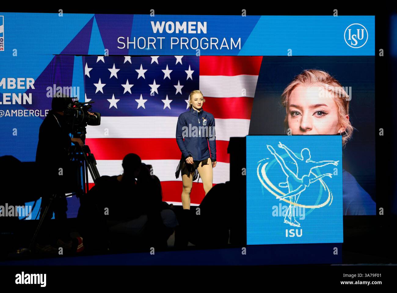 BOSTON, MA - MARCH 26: Amber Glenn of USA is introduced during the ...